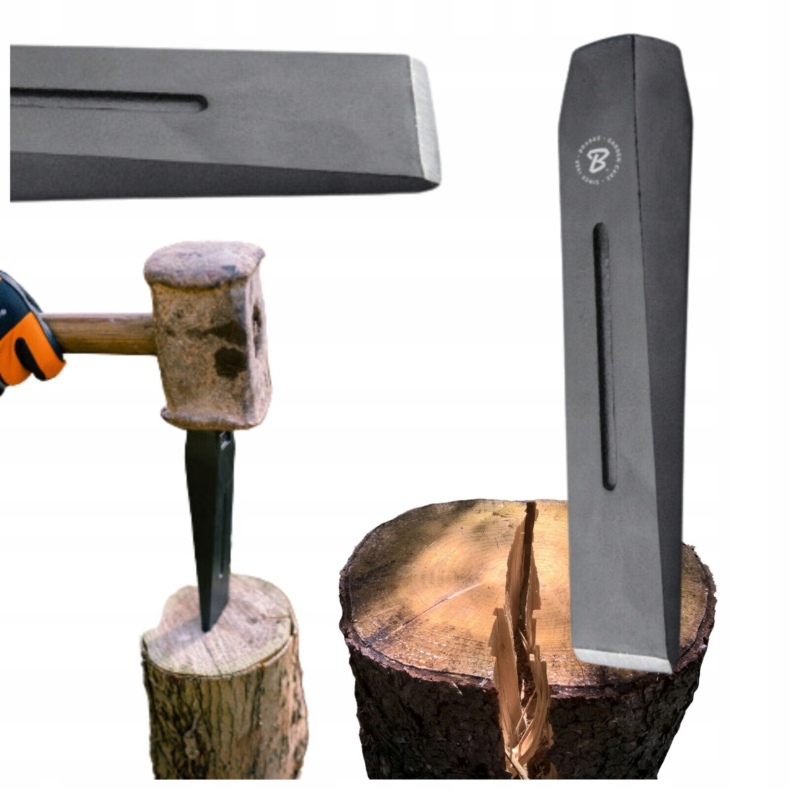 Log Splitting Splitter Tree Wedge Spike Easily Split Wood Trunk ...