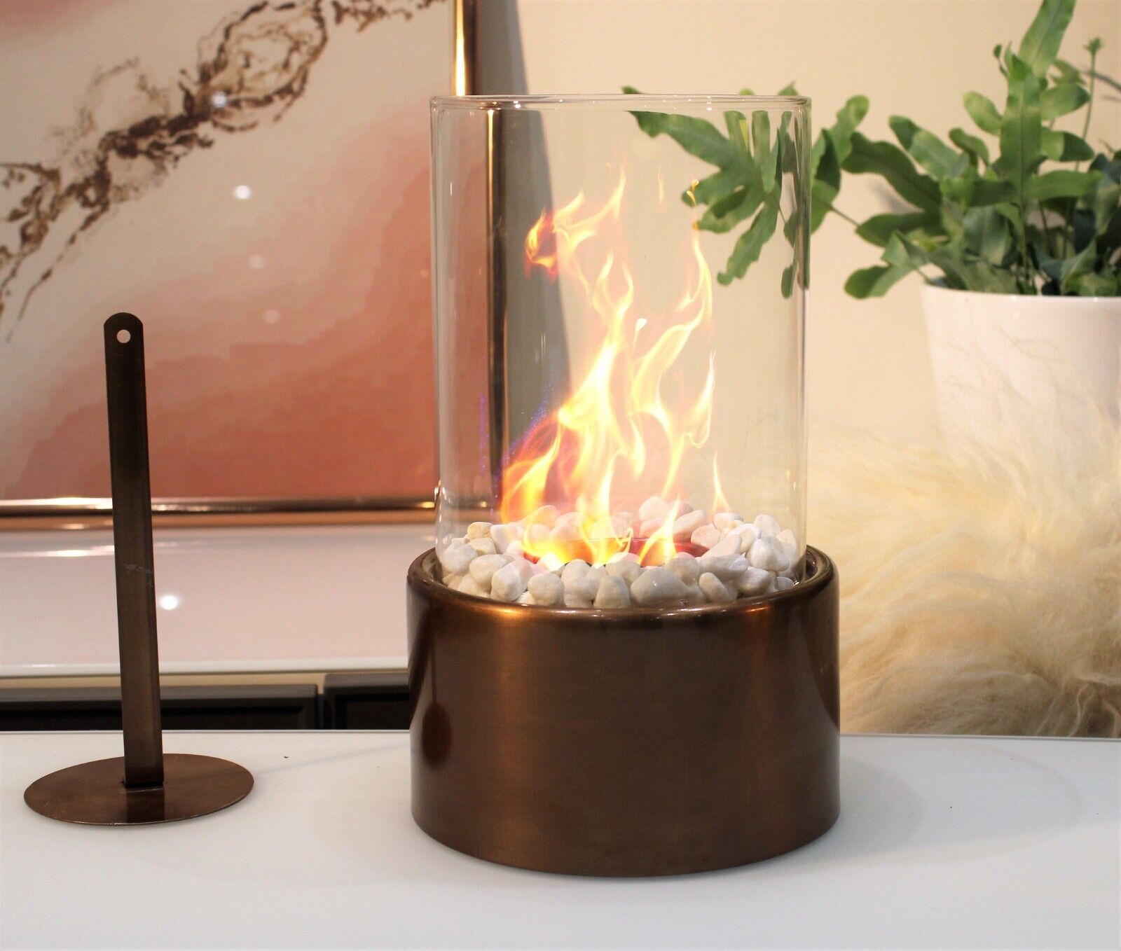 Bioethanol Tabletop Fireplace Bio Ethanol Table Top Fire Round Burner ...