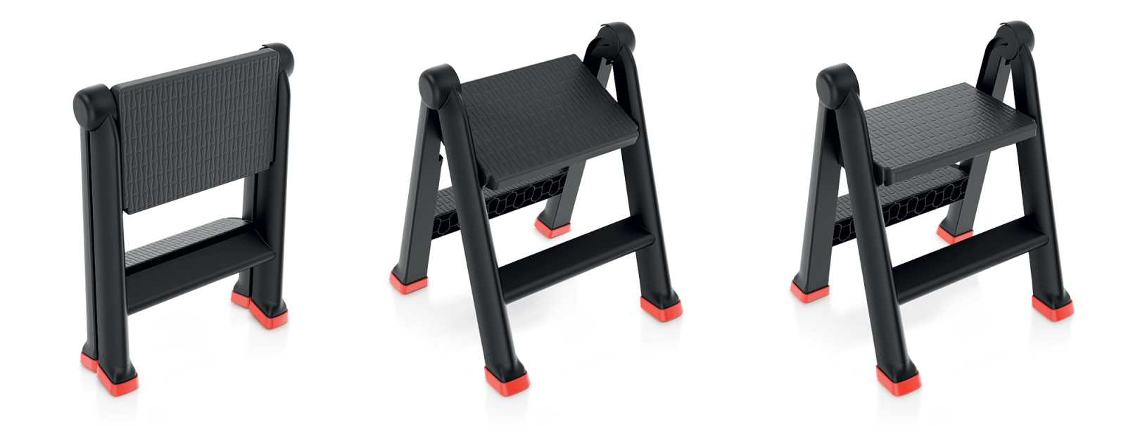 Step Ladder Folding 2 Plastic Non Slip Tread Safety Stool Heavy Duty ...