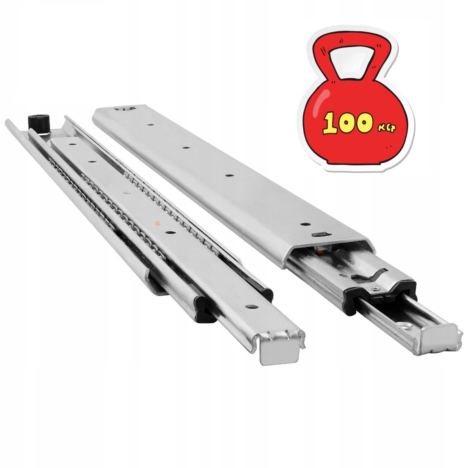Drawer Slides Heavy Duty Full Extension 100kg 300mm-1100mm Ball Bearing ...