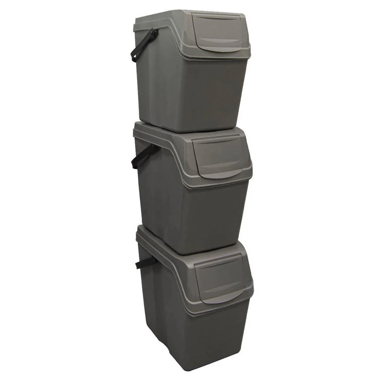 Recycling Bin Stackable Lidded with Handle 25L - Jumping Bugzy