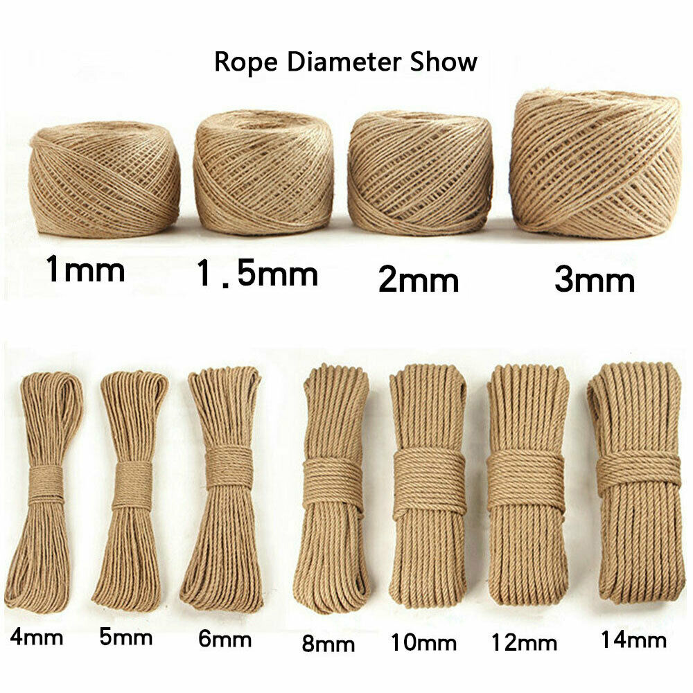 Jute Rope Natural Twisted Braided - Jumping Bugzy